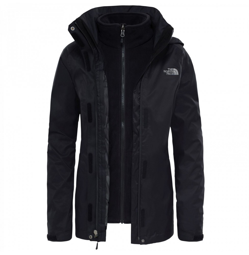 THE NORTH FACE W EVOLVE II TRICLIMATE JACKET TNF BLACK/TNF BLACK ...